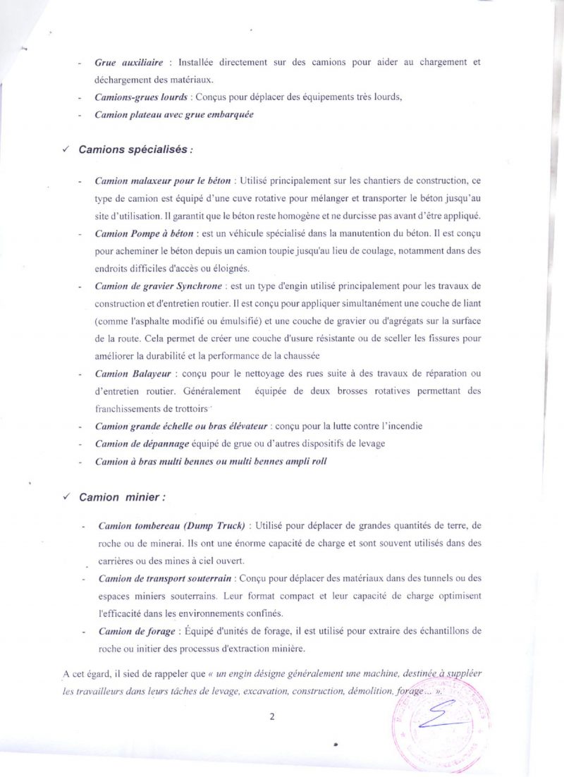 Précision sur l'évaluation en douane des véhicules à usages spéciaux ayant les caractéristiques ...